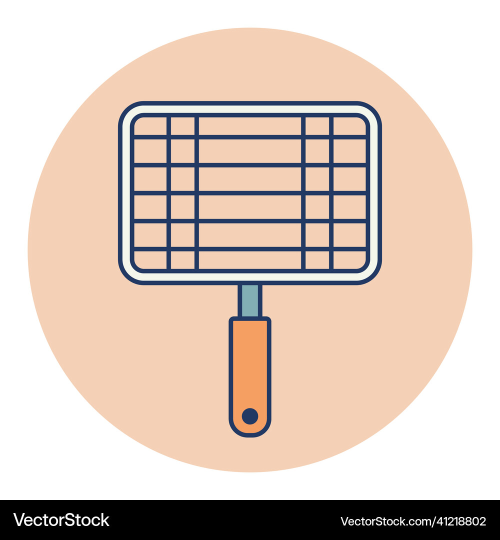 Barbecue grill steel grid icon Royalty Free Vector Image