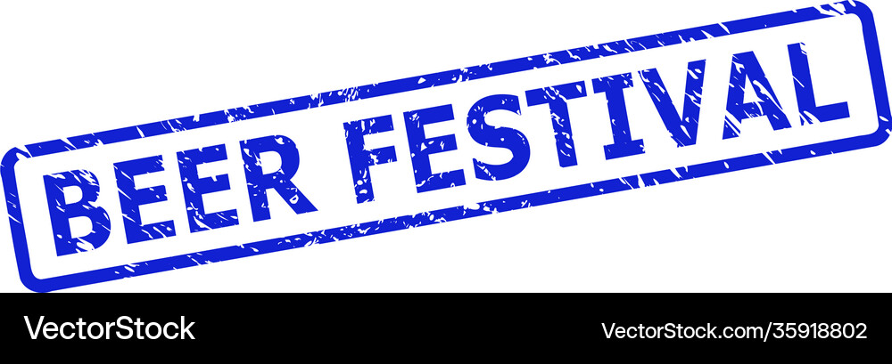 Beer festival stamp with corroded texture Vector Image