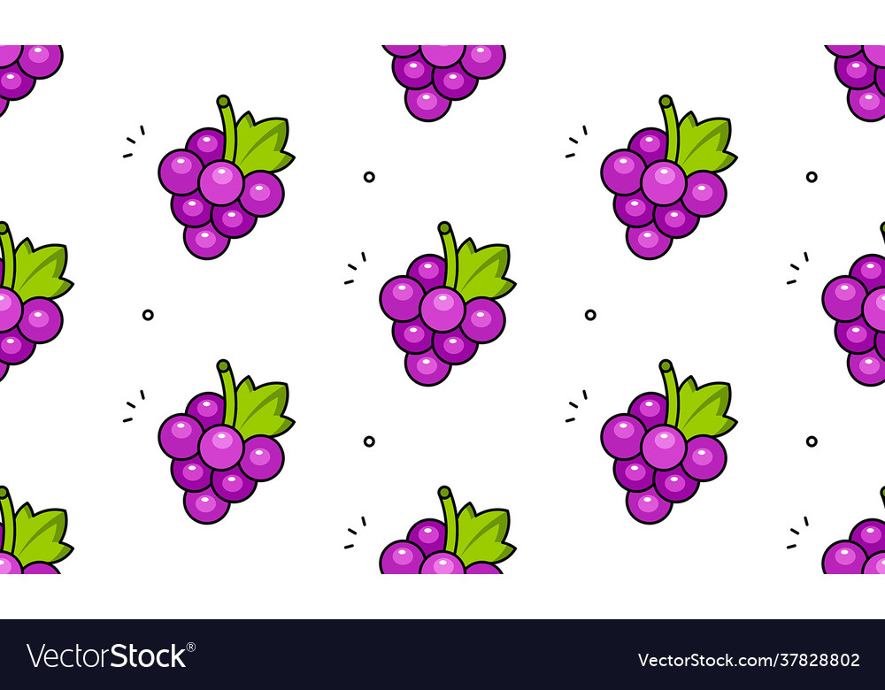 Grapes seamless pattern Royalty Free Vector Image