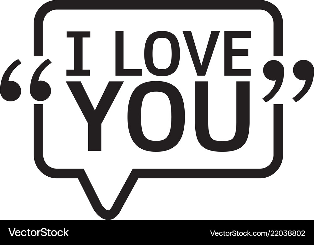 I love you lettering design Royalty Free Vector Image