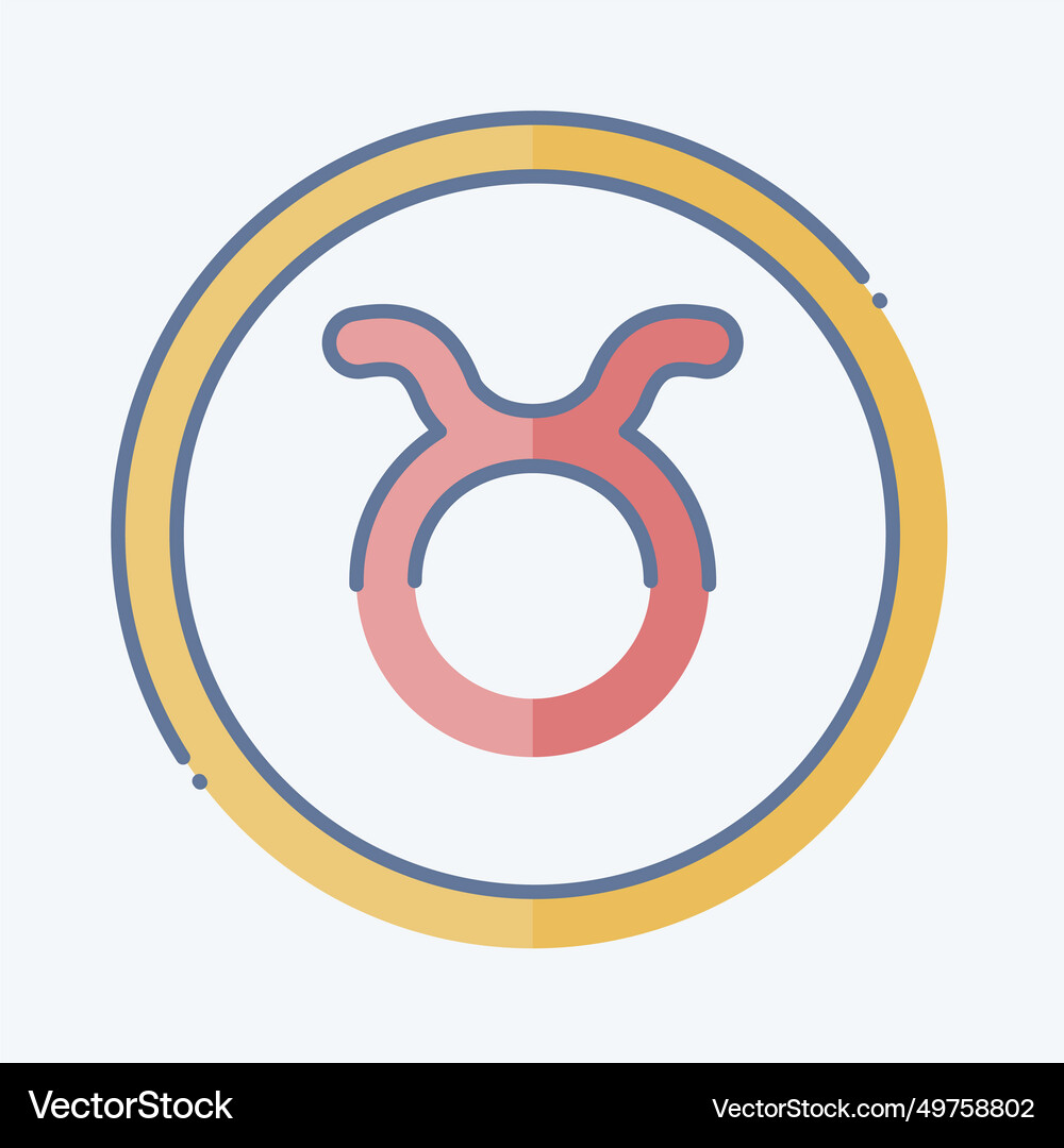 Icon taurus related to horoscope symbol doodle Vector Image