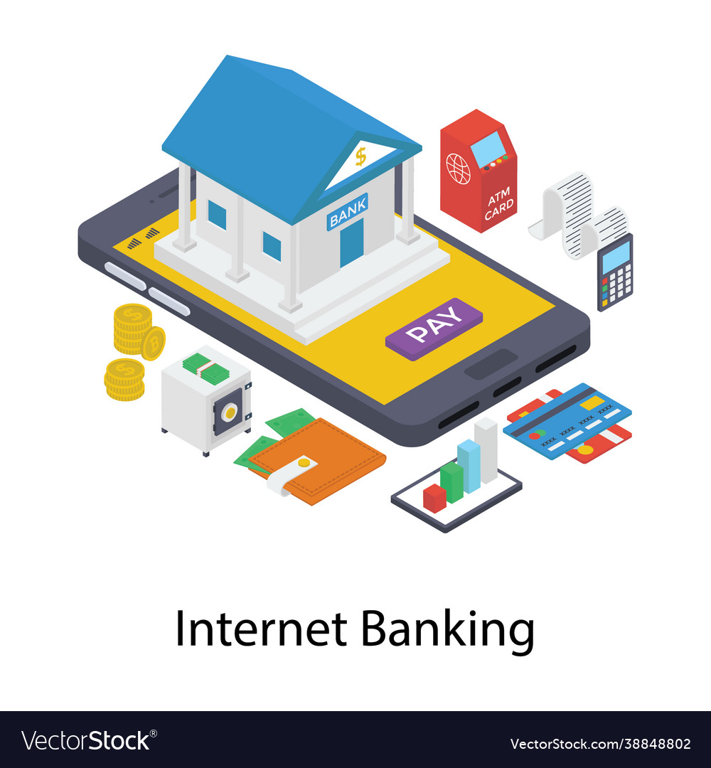 Internet banking Royalty Free Vector Image - VectorStock