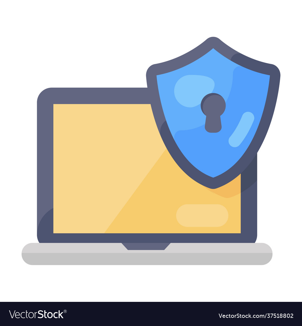 Laptop security Royalty Free Vector Image - VectorStock