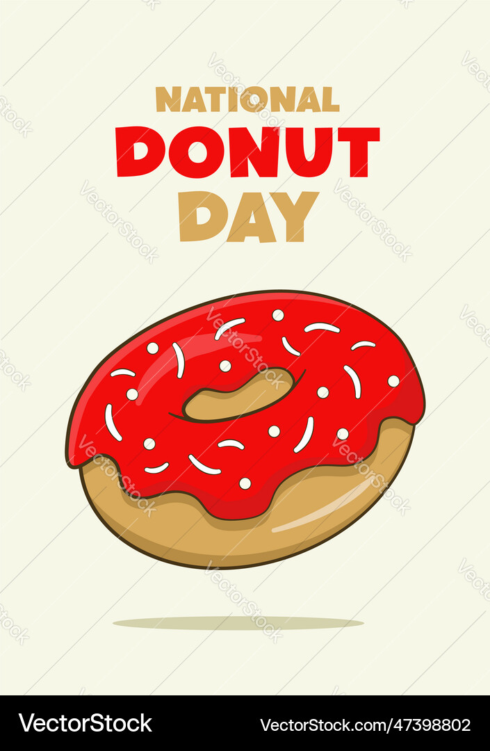 National donut day poster concept Royalty Free Vector Image