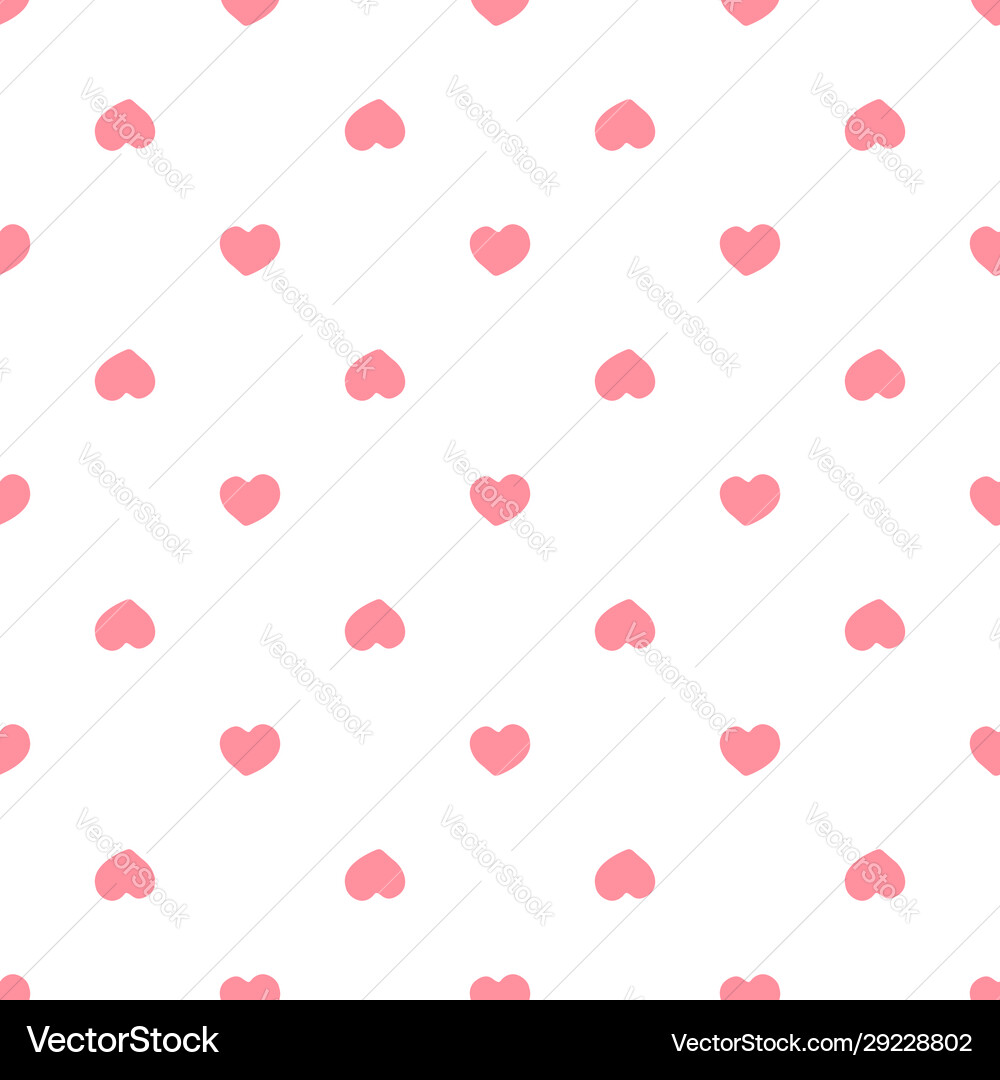 Seamless pattern with red hearts valentines day Vector Image