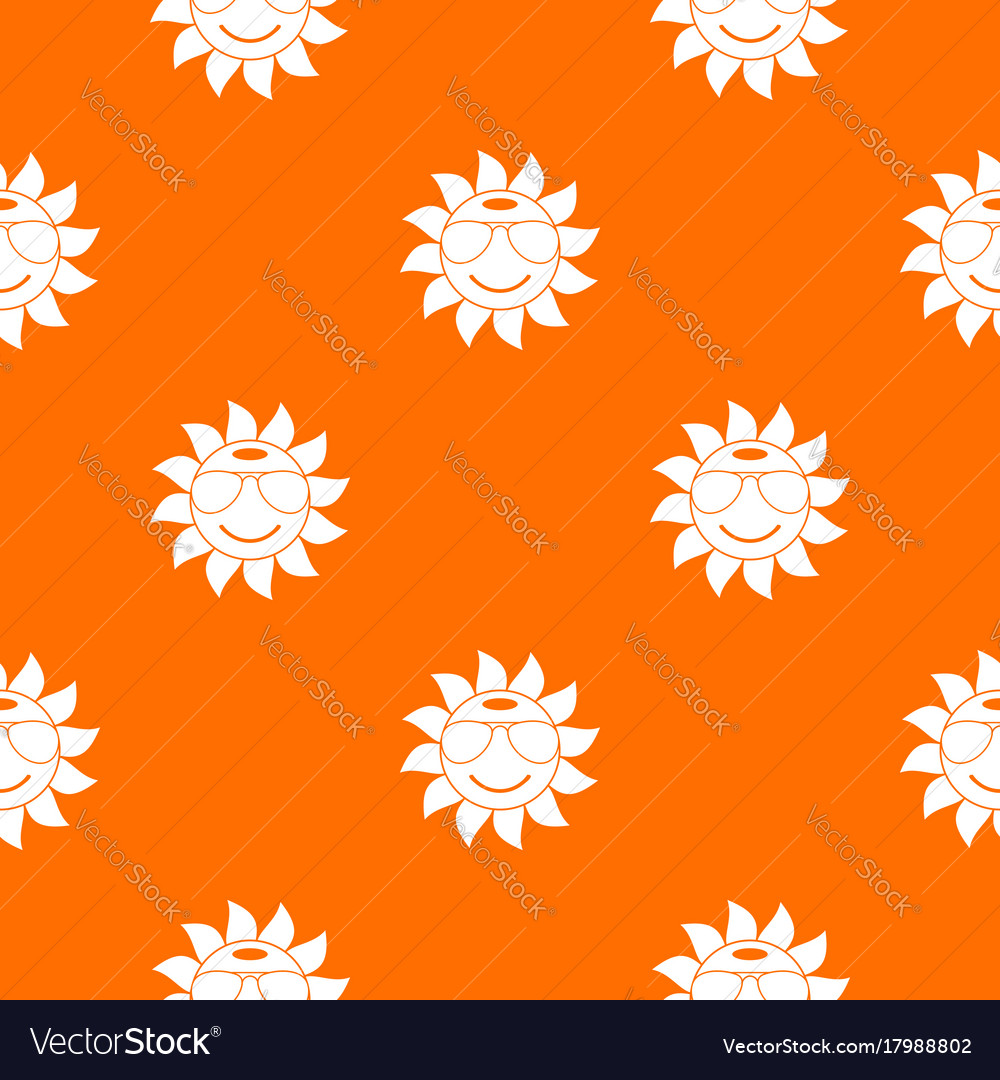 Sun pattern seamless Royalty Free Vector Image