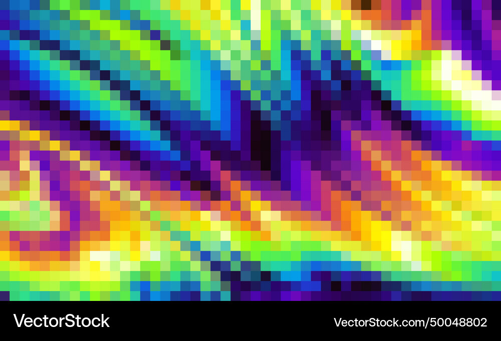 Trippy psychedelic colorful neon geometric shapes Vector Image