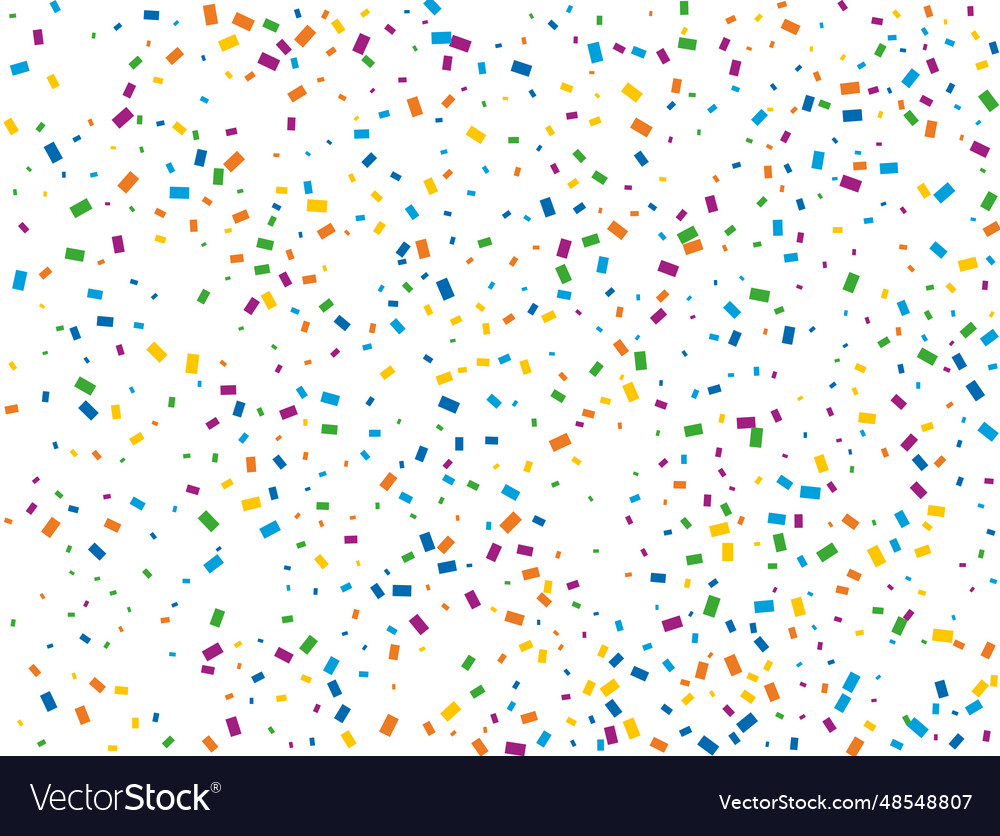 Christmas rectangular confetti light rainbow Vector Image