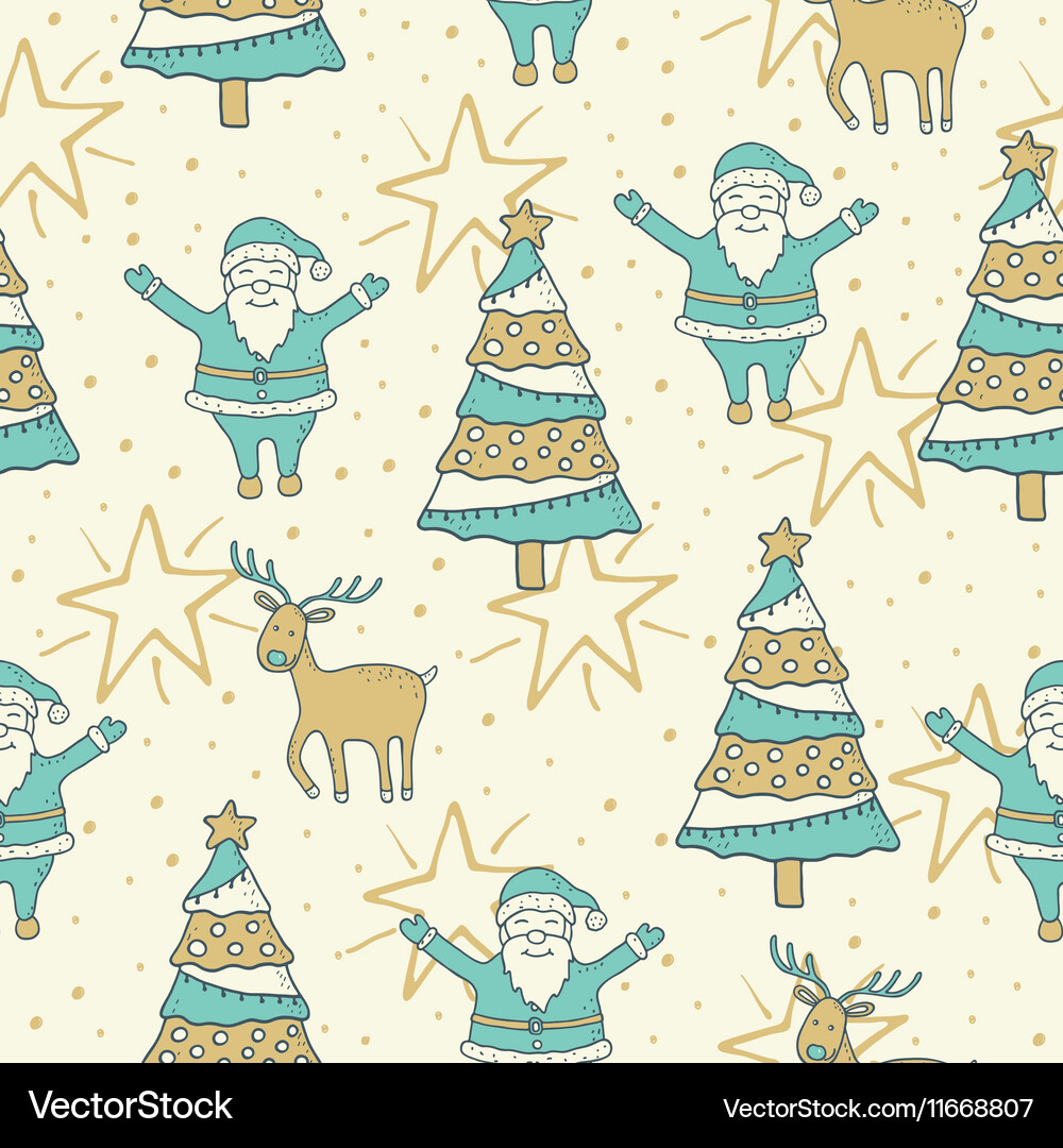 Christmas seamless pattern background Royalty Free Vector