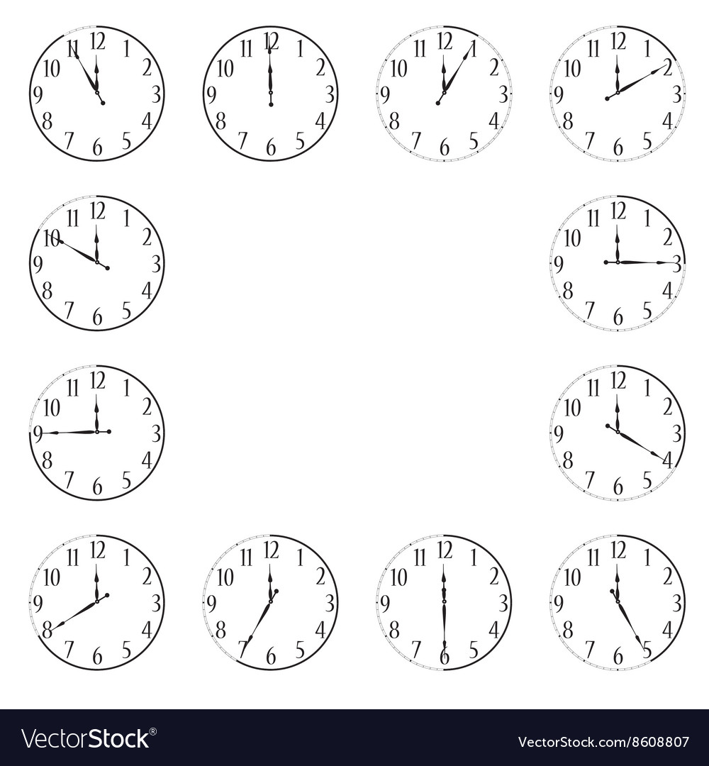 Clock icon set Royalty Free Vector Image - VectorStock