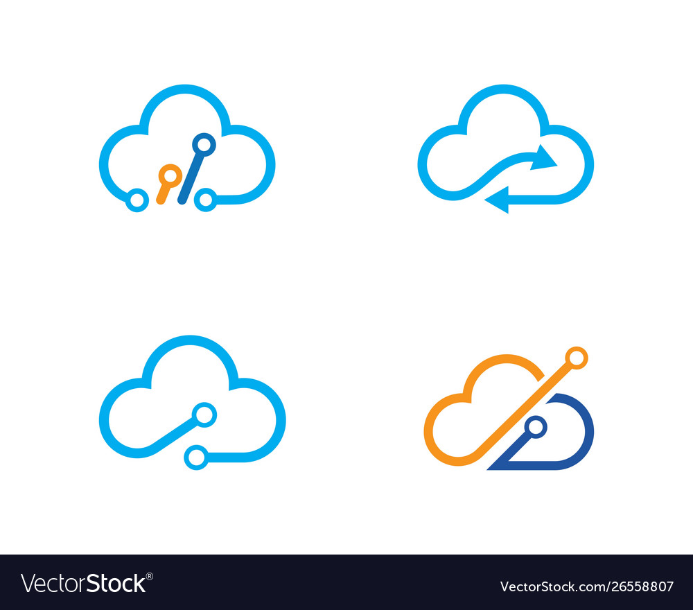 Cloud logo template Royalty Free Vector Image - VectorStock Cloud logo template Royalty Free Vector Image - VectorStock