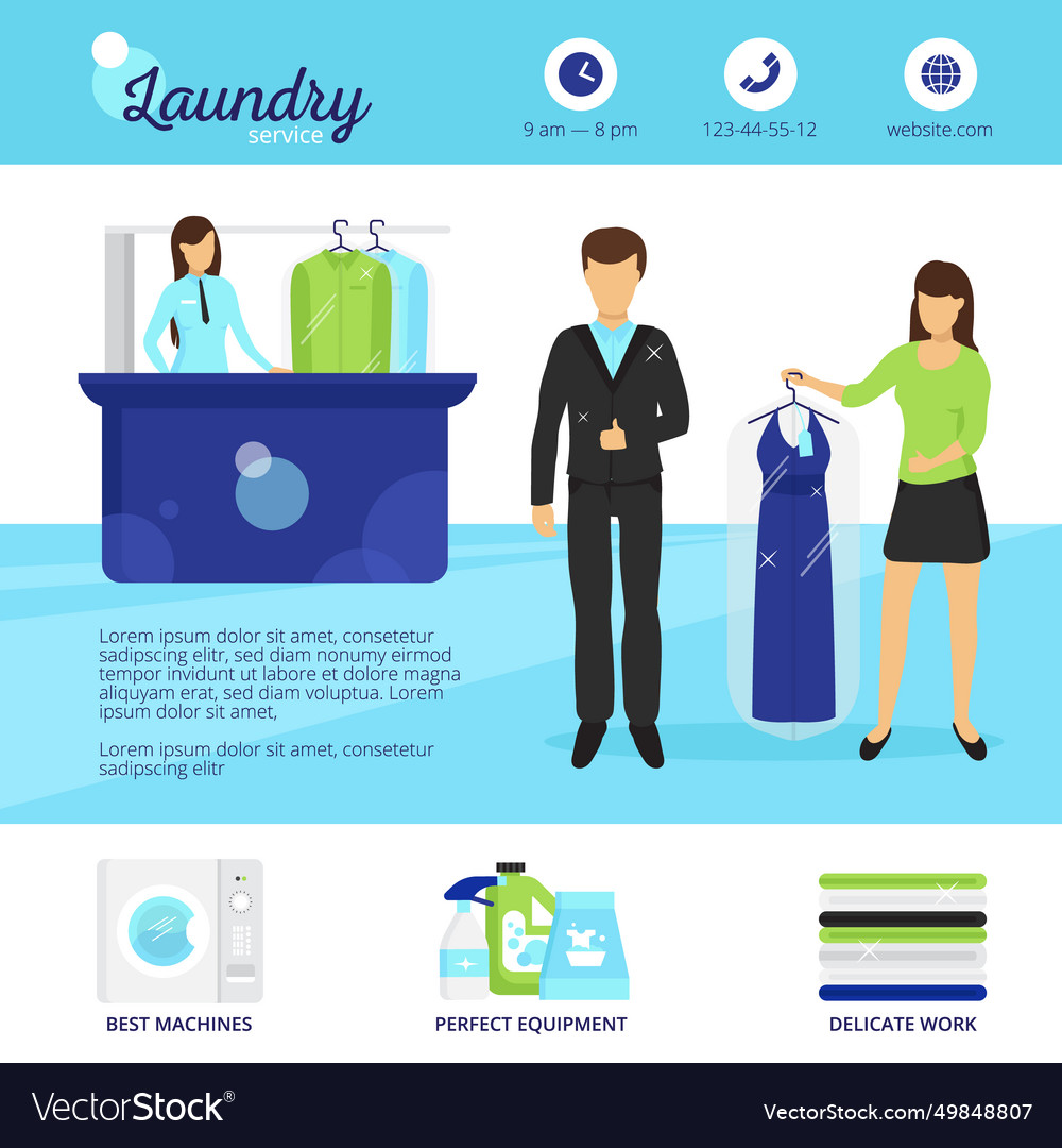 Laundry service Royalty Free Vector Image - VectorStock