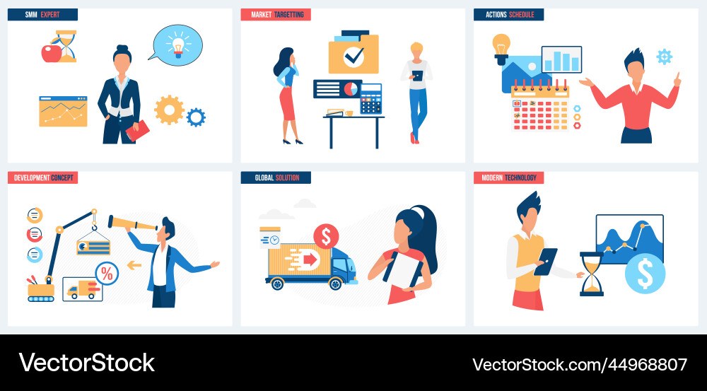 Market targeting and smm expert services Vector Image