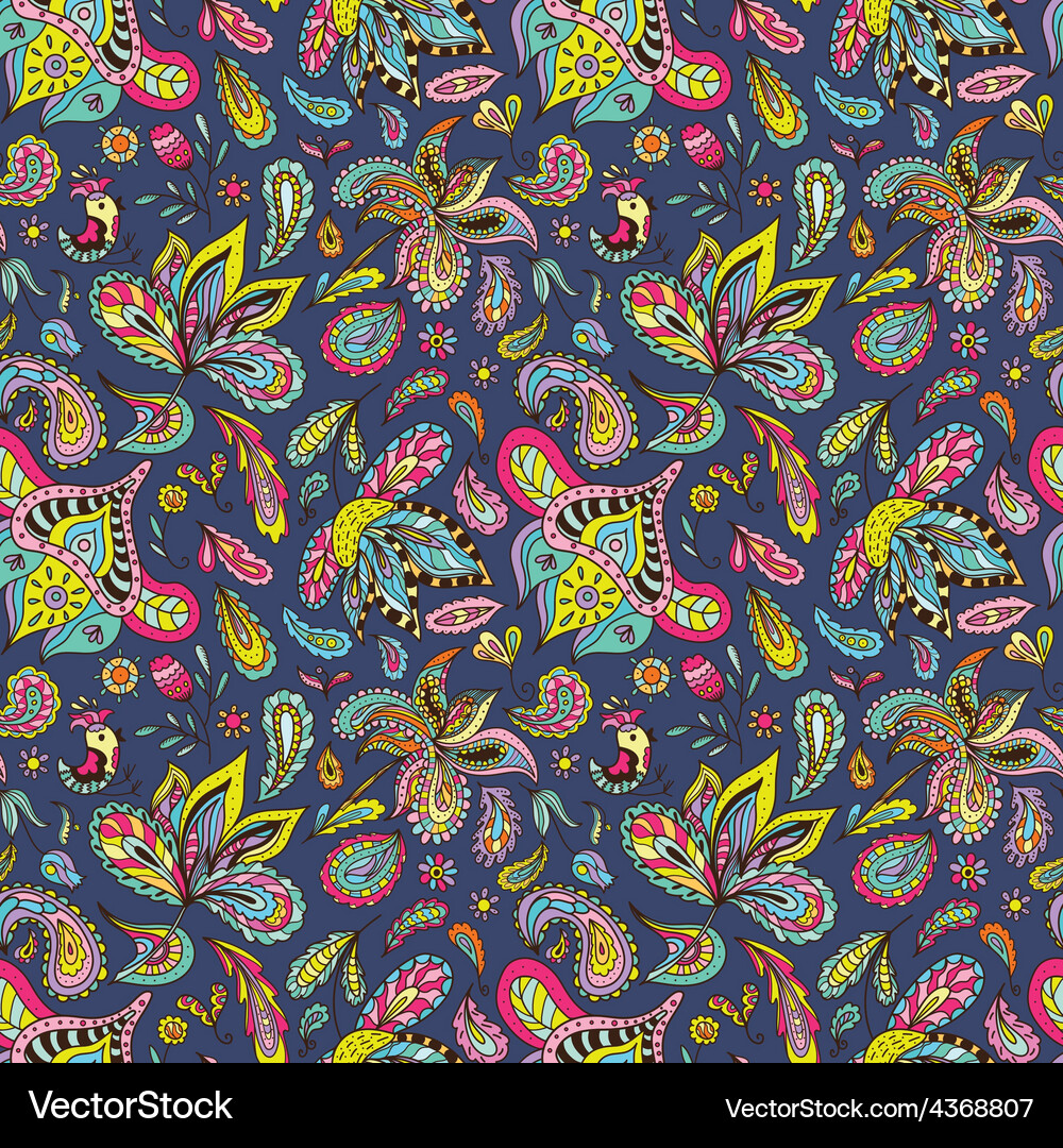 Summer indian pattern Royalty Free Vector Image