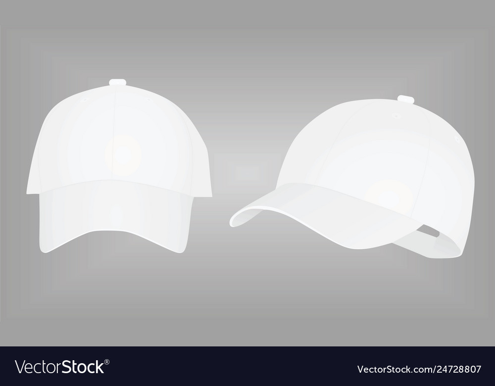 White baseball cap Royalty Free Vector Image - VectorStock