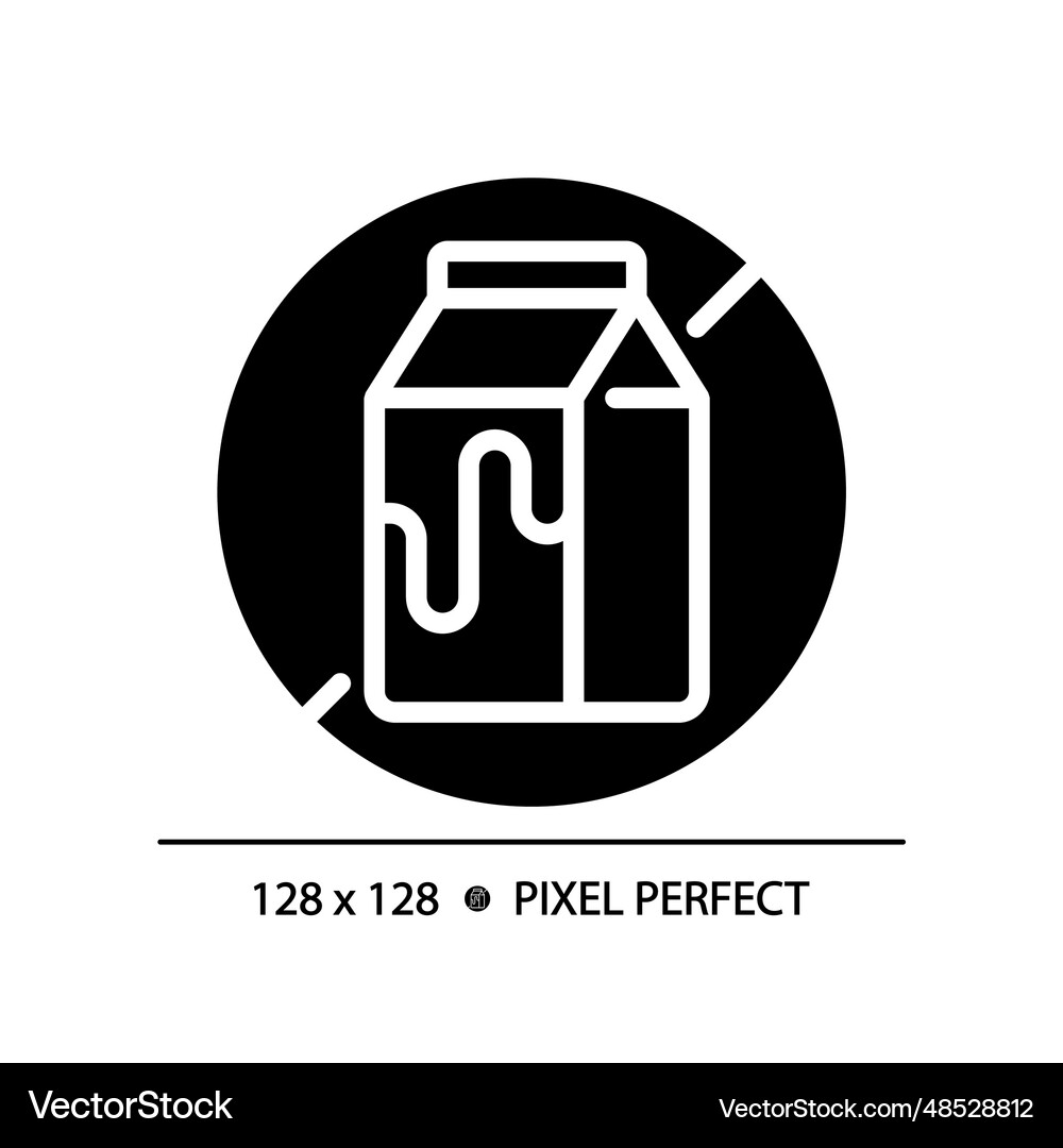 2d simple glyph style lactose free icon Royalty Free Vector