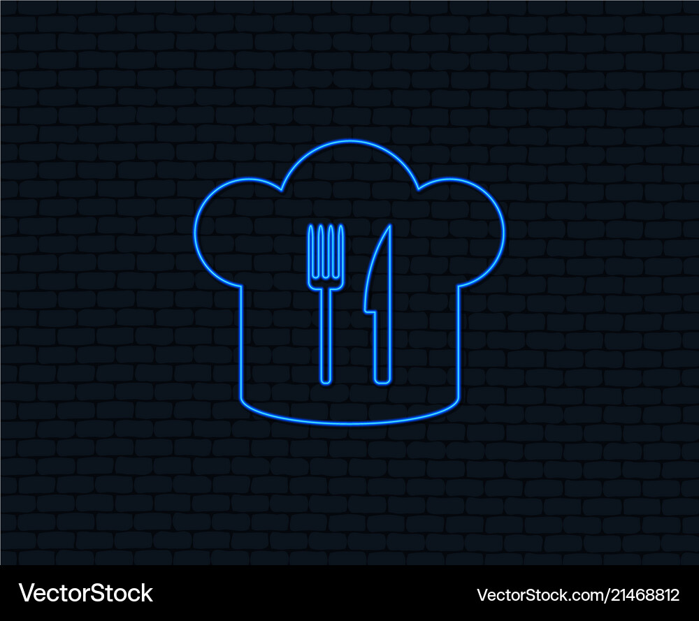 Chef hat sign icon cooking symbol Royalty Free Vector Image