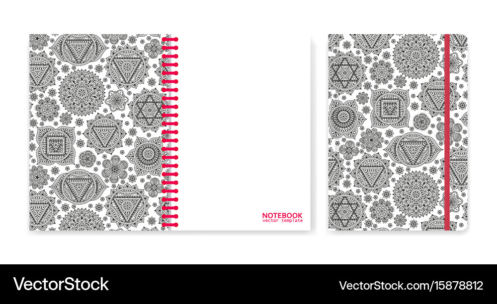 Cover design for notebooks or scrapbooks Vector Image