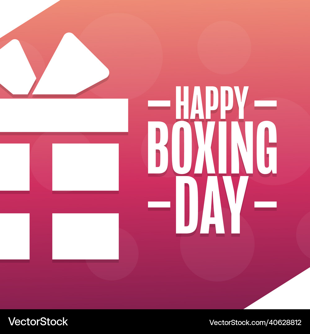 Happy boxing day holiday concept template Vector Image