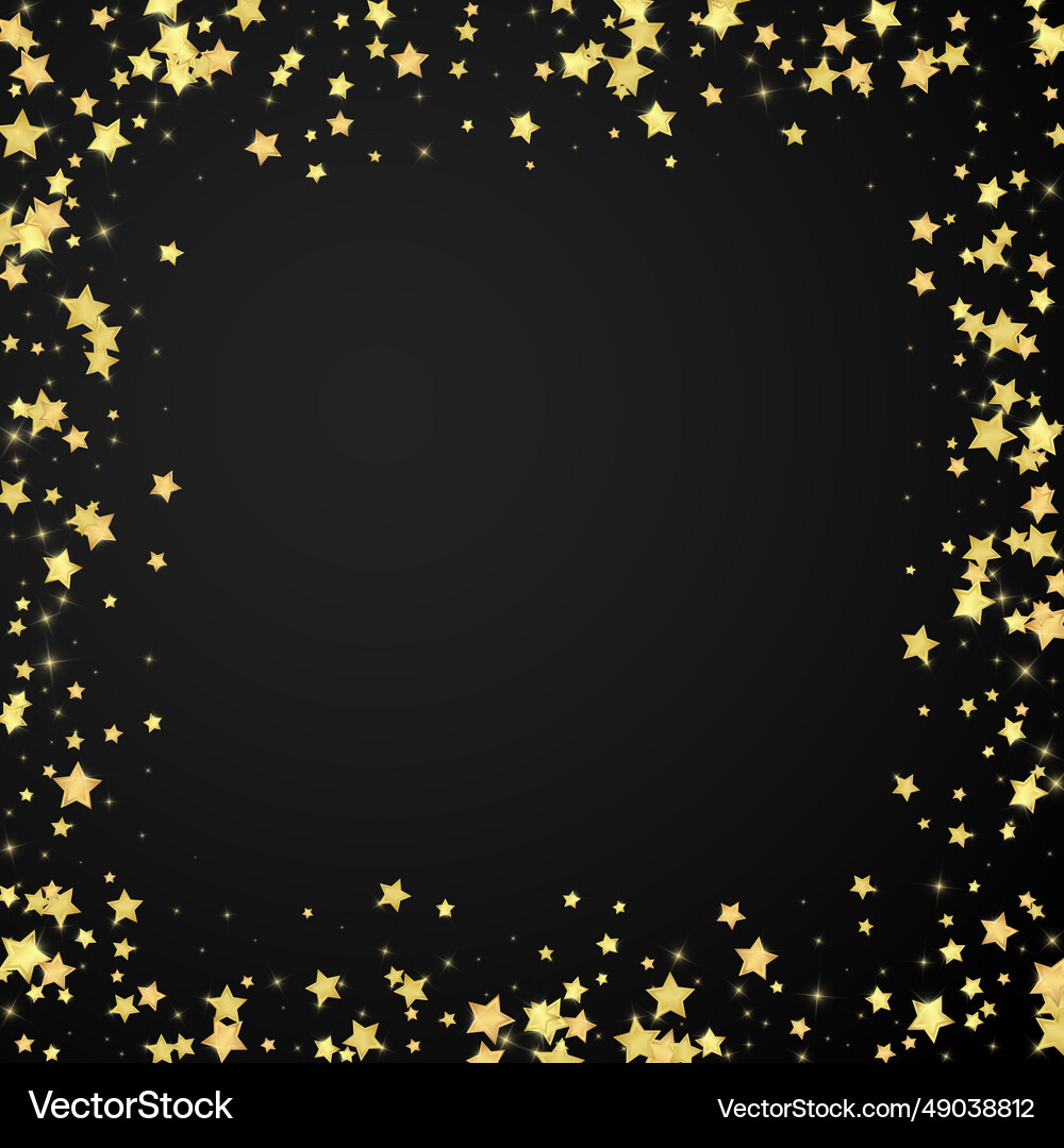 Magic stars overlay gold scattered Royalty Free Vector Image