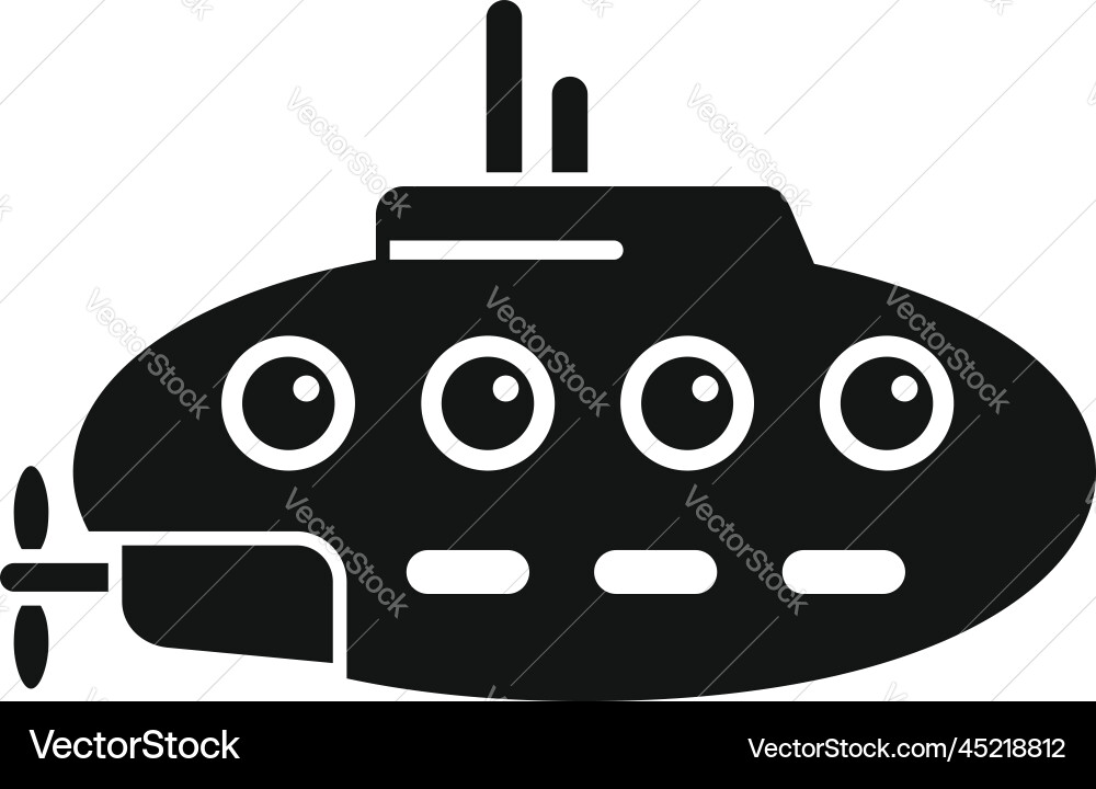Military submarine icon simple underwater Vector Image