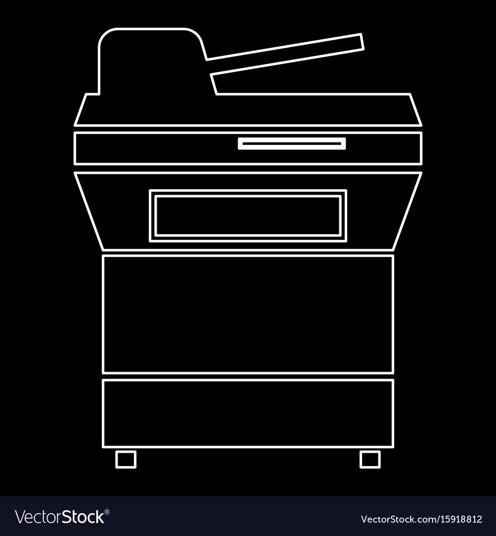 Multifunction printer or automatic copier white Vector Image