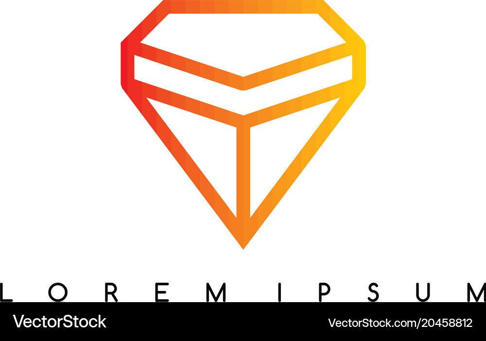 Overlaping sign logo logotype art Royalty Free Vector Image