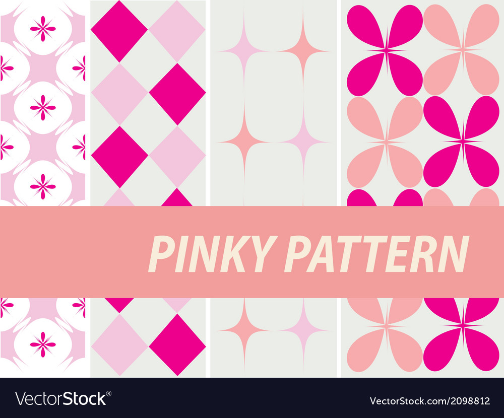 Pinky patterns Royalty Free Vector Image - VectorStock