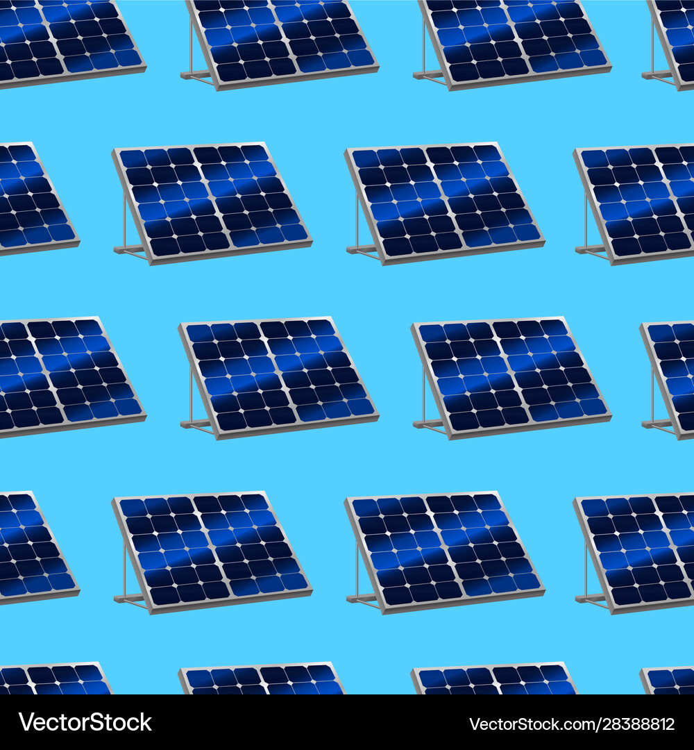 Realistic detailed 3d solar panels with shadow Vector Image