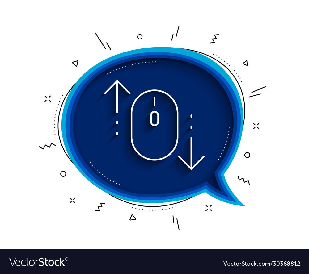 Scroll down mouse line icon scrolling screen sign Vector Image Scroll down mouse line icon scrolling screen sign Vector Image