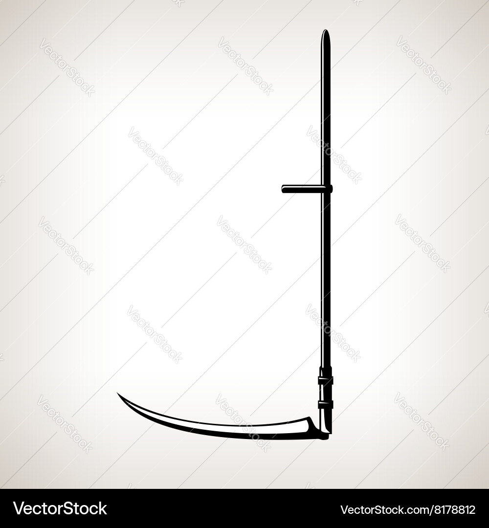 Scythe agricultural hand tool Royalty Free Vector Image