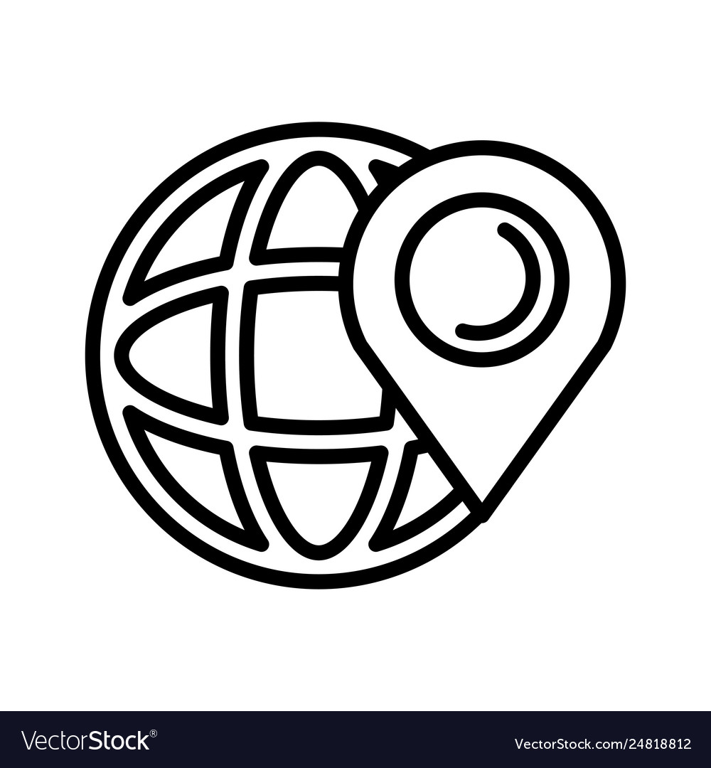 Sphere planet browser icon Royalty Free Vector Image