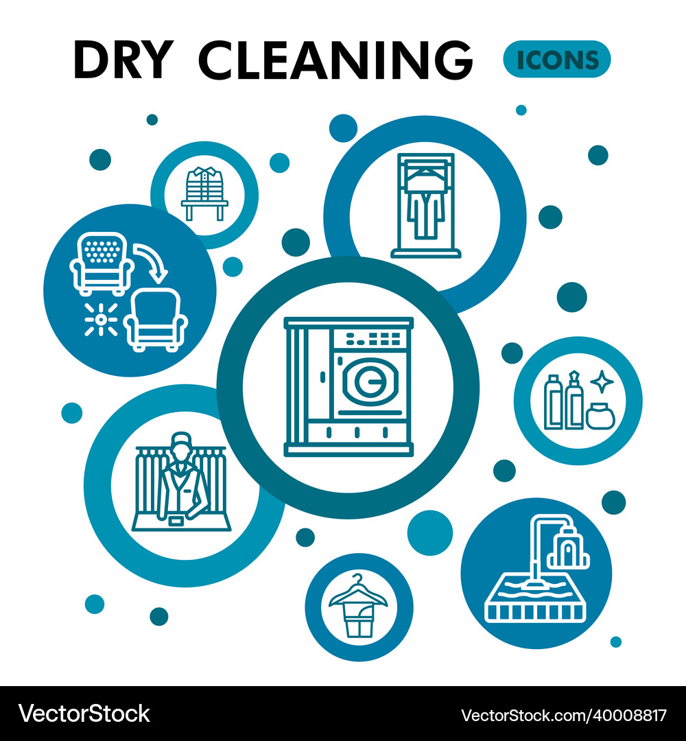Modern dry cleaning infographic design template Vector Image