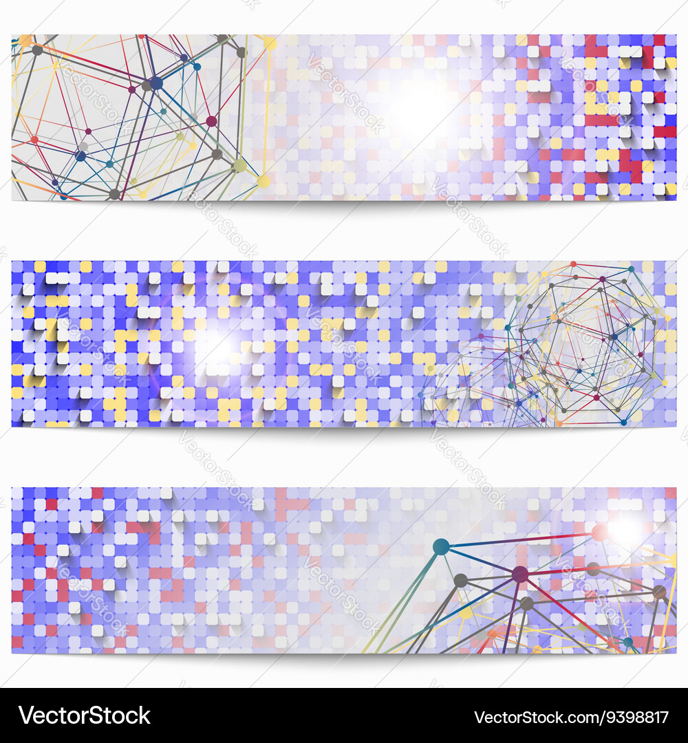 Set of templates technology scientific banners Vector Image