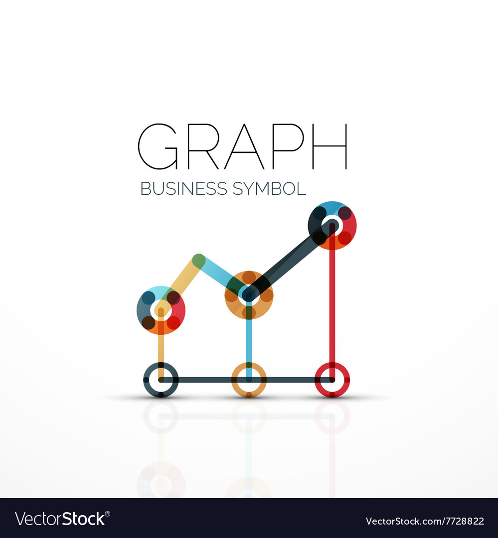 Abstract logo idea linear chart or graph Vector Image