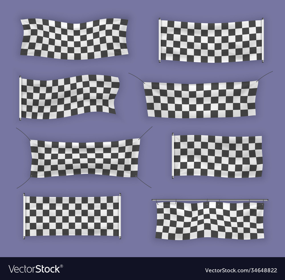 Checkered vinyl banners Royalty Free Vector Image Checkered vinyl banners Royalty Free Vector Image