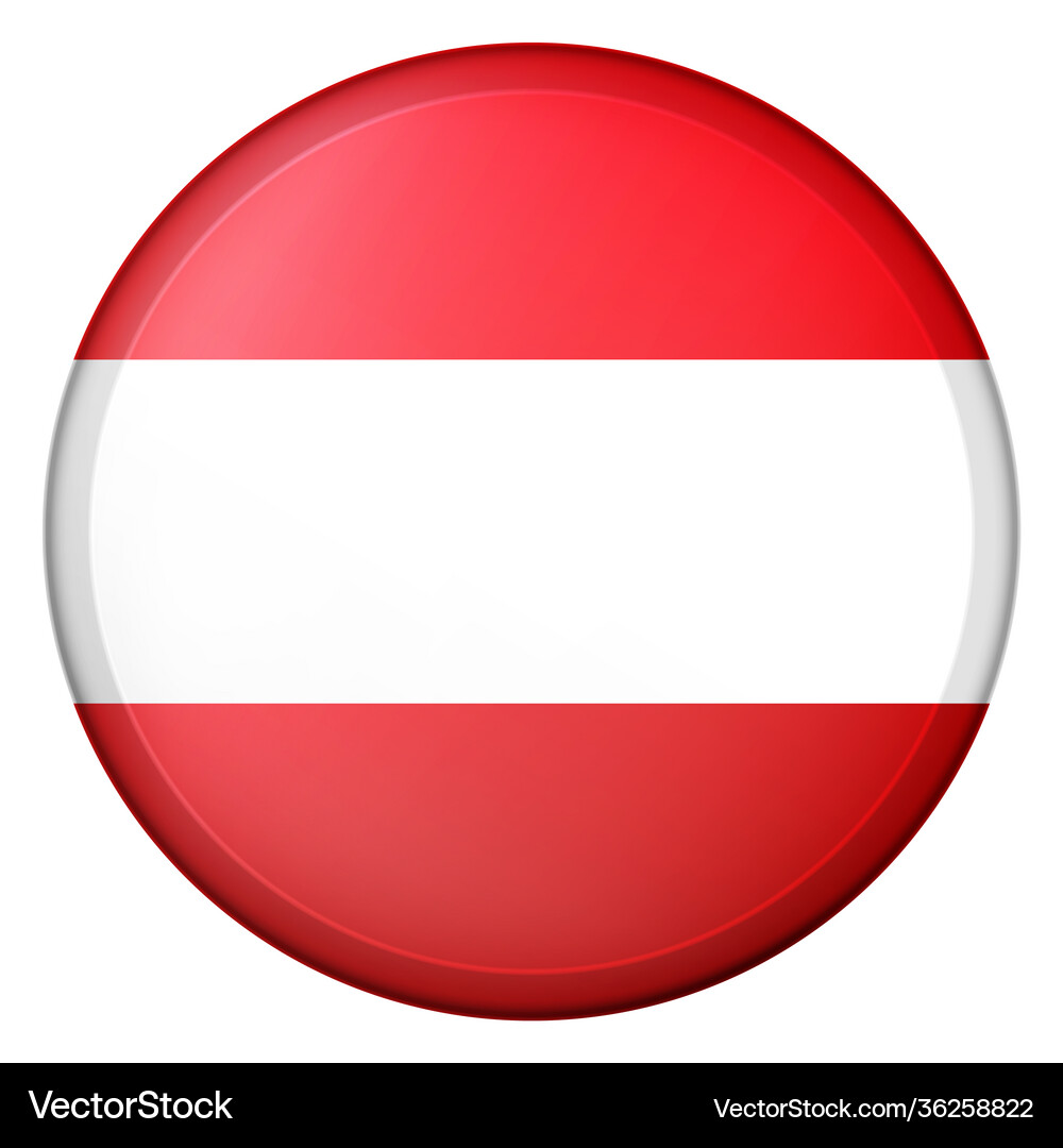 Glass light ball with flag austria round Vector Image