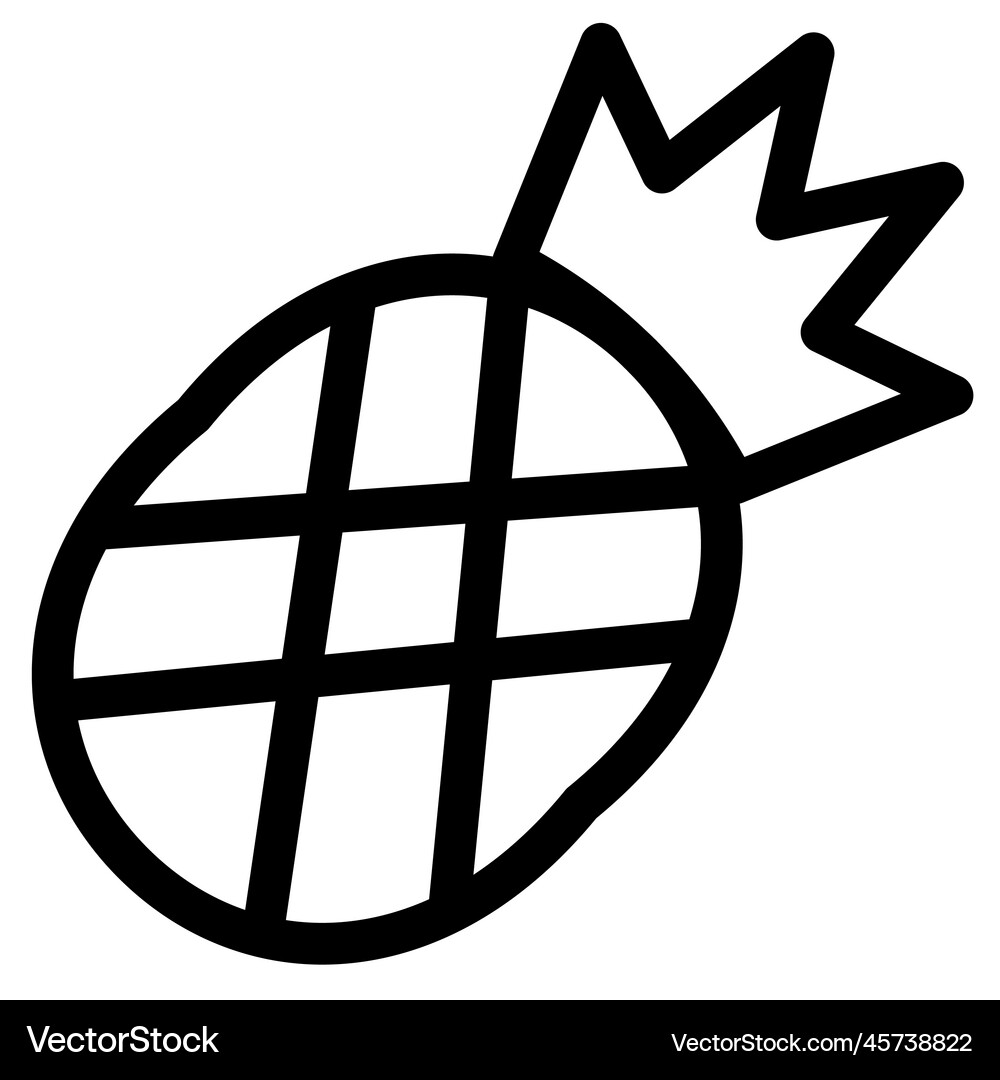 Juicy pineapple an edible spiky fruit Royalty Free Vector