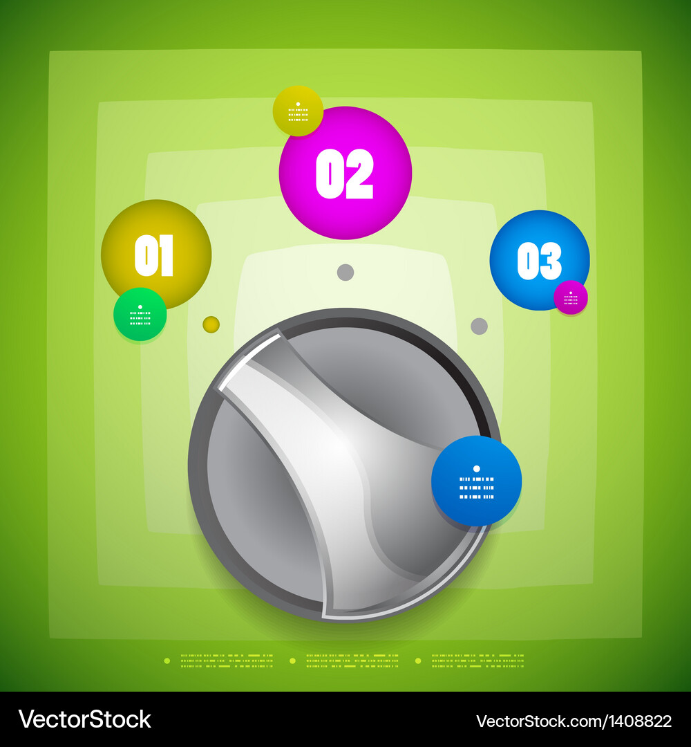 Knob option switch modern template Royalty Free Vector Image