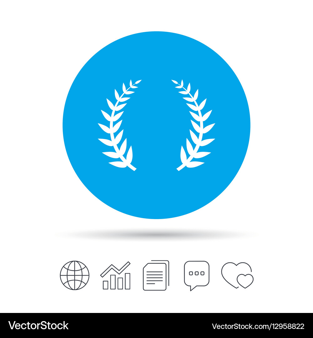 Laurel Wreath Icon - Triumph Symbol Royalty Free Vector