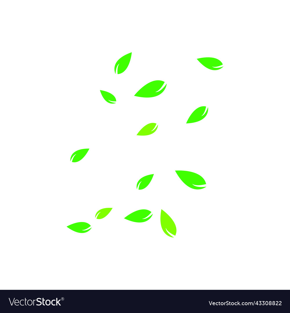 Leaf background logo Royalty Free Vector Image