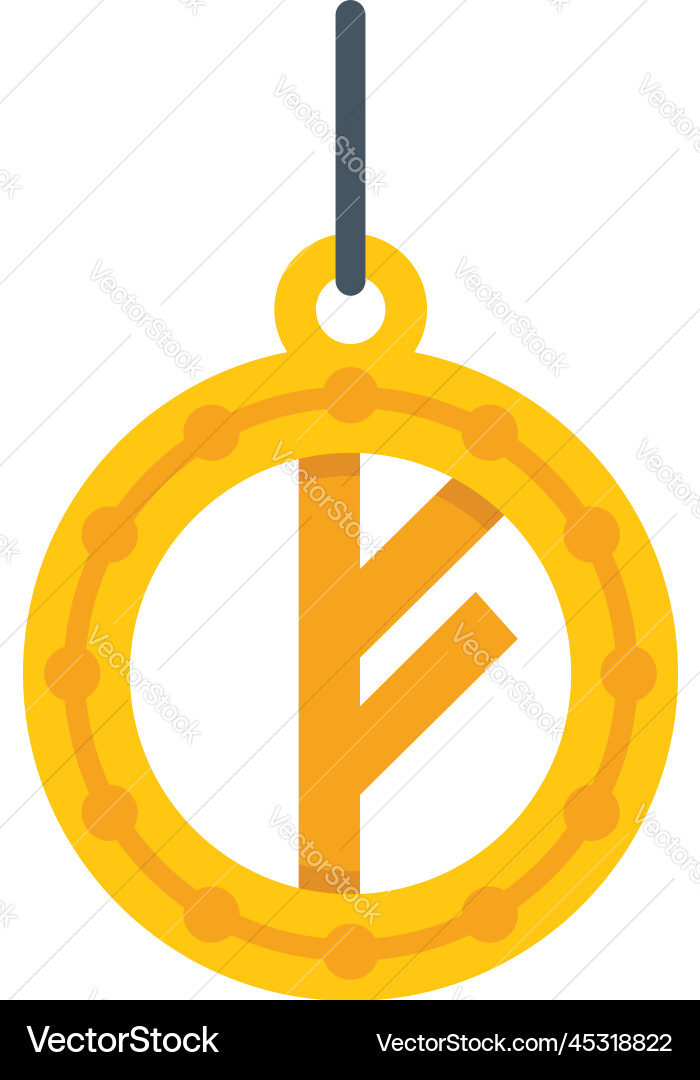 Lucky charm icon flat japan year Royalty Free Vector Image