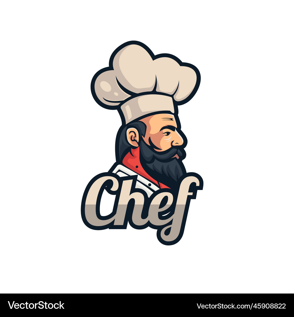 Professional restaurant chef logo for food Vector Image