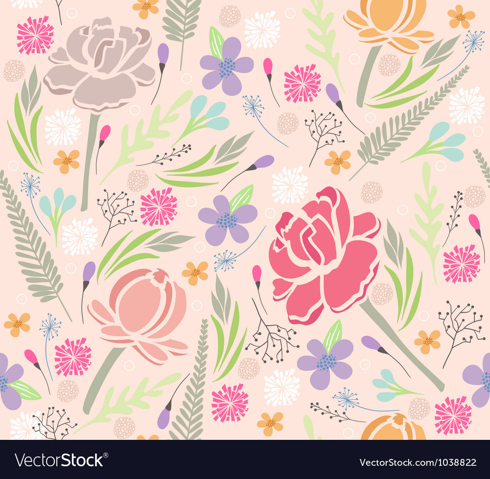 Seamless floral pattern Royalty Free Vector Image Seamless floral pattern Royalty Free Vector Image
