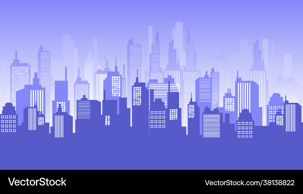 Urban cityscape silhouette Royalty Free Vector Image