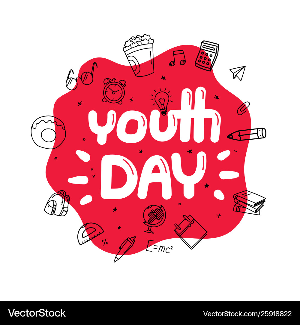 Youth day greeting card template Royalty Free Vector Image
