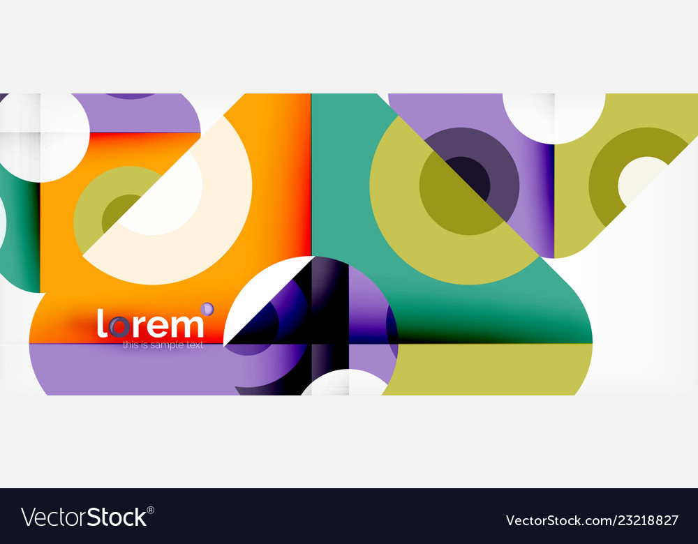 Abstract round elements composition background Vector Image