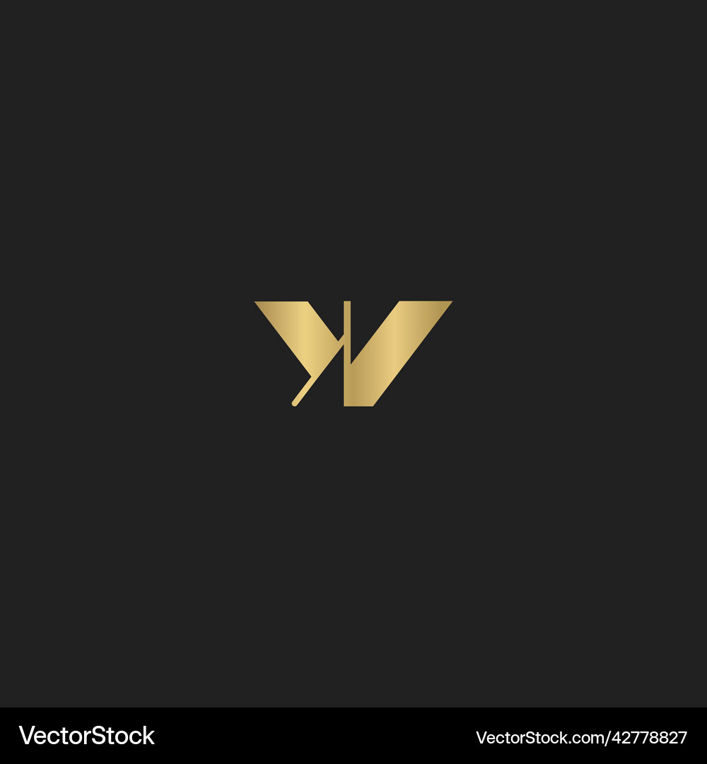 Alphabet initials logo vy yv v and y Royalty Free Vector