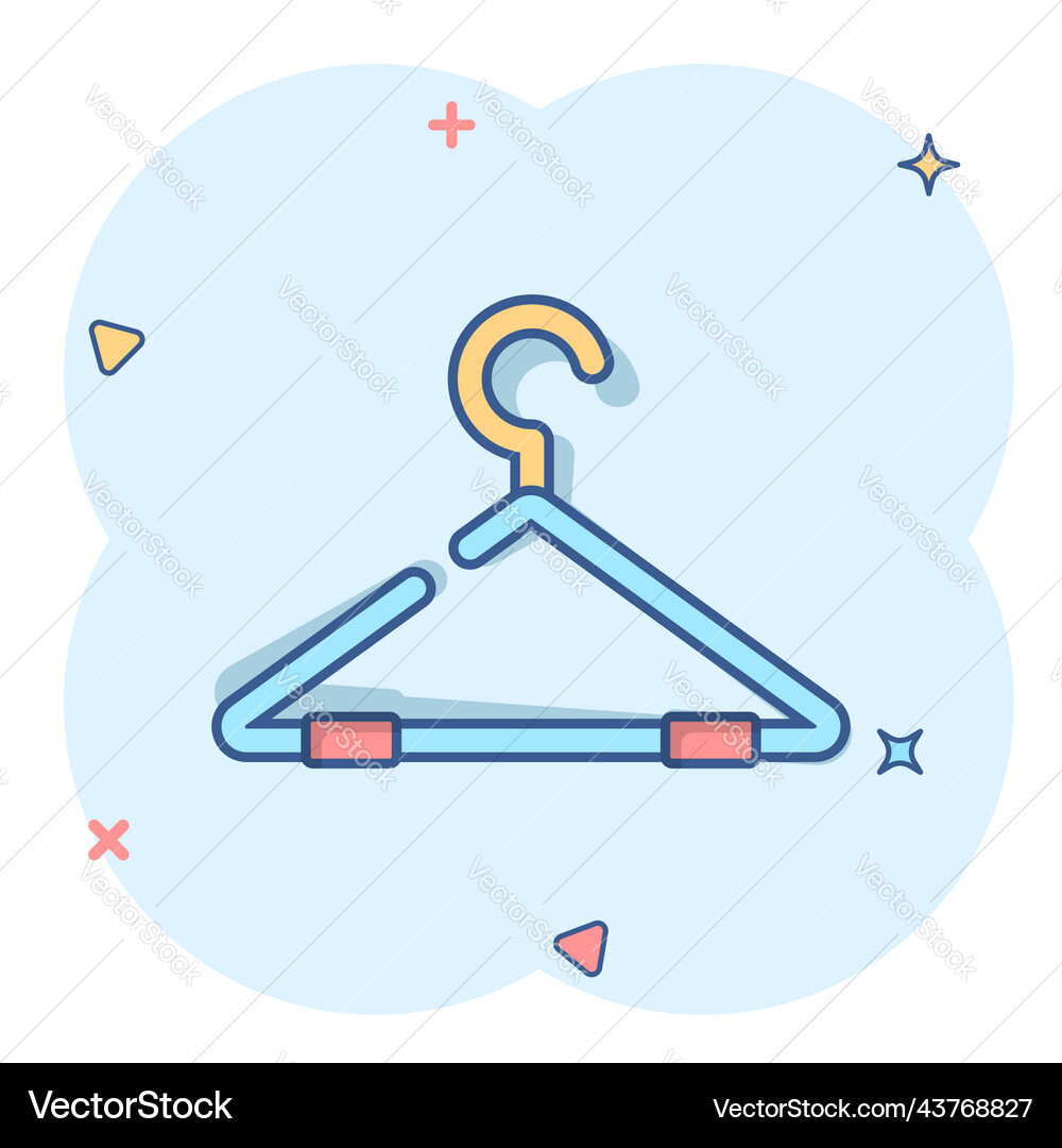Cartoon hanger icon in comic style wardrobe Vector Image
