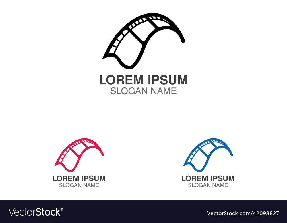 Film logo design template isolated Royalty Free Vector Image